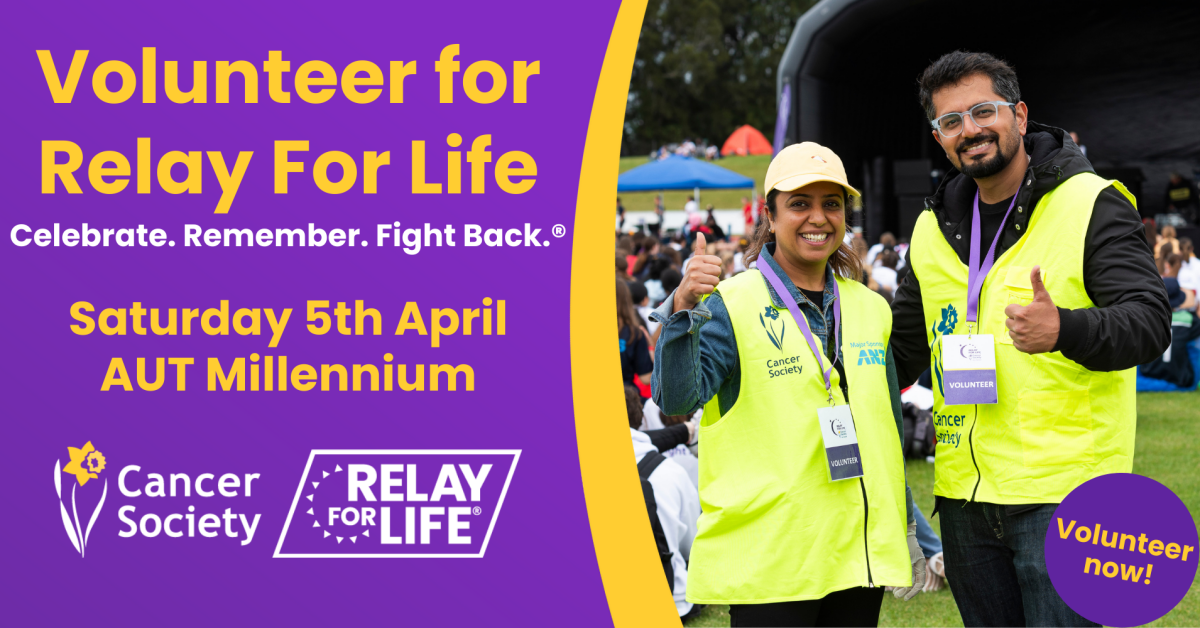 Cancer Society NZ — Volunteer at Relay for Life